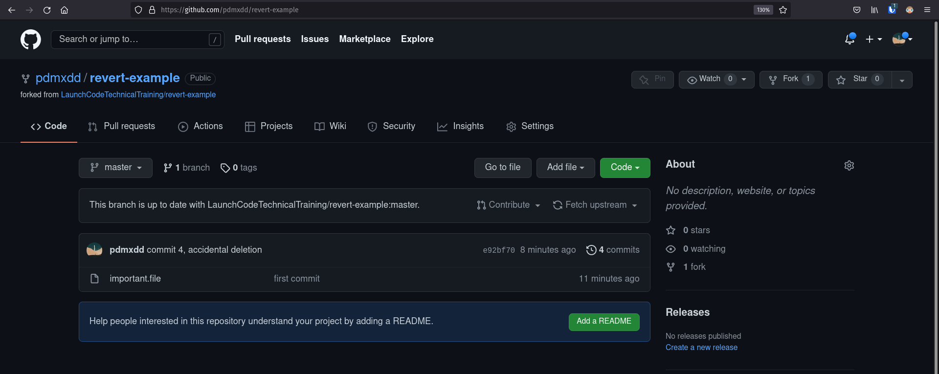 Bonus Git Revert Linux Introduction